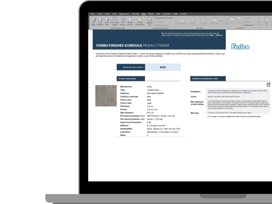 Forbo Finishes Schedule Download